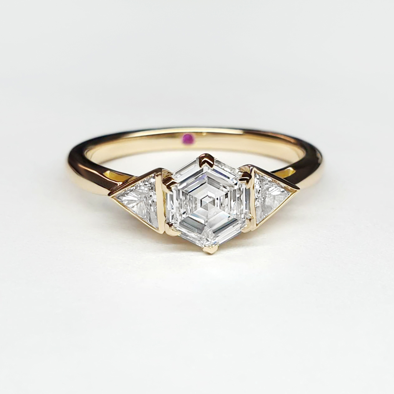 Hexagonal Diamond Engagement Rings: Explore 1ct, 2ct, 3ct+