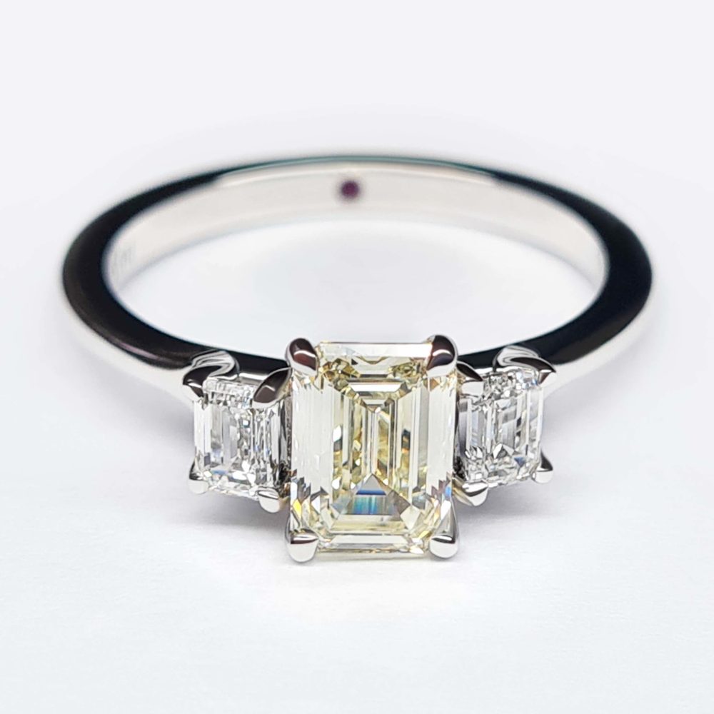 Three Stone Trilogy Engagement Rings