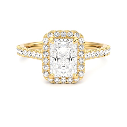 How to pair a radiant cut engagement ring with a wedding band